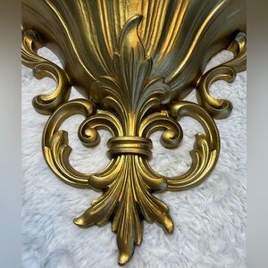 Homco | Accents | Vintage Homco Gold Hollywood Regency Wall Pocket 4446 ...
